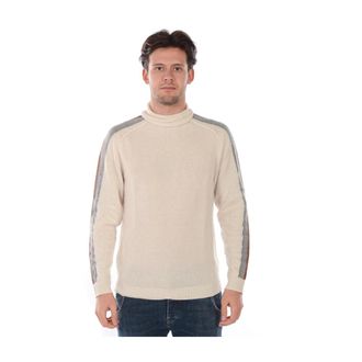 Daniele Alessandrini Homme, Pulls, Beige, Taille: M Intarsia Cyclisme Pull-over