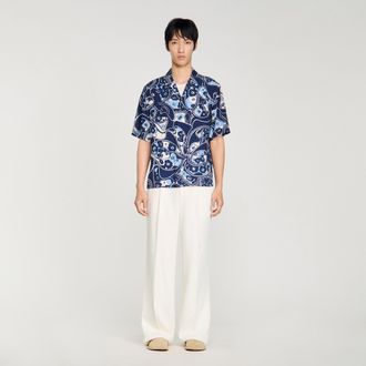 Sandro Chemise fluide imprim&eacute; col requin