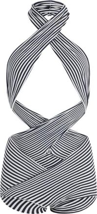 Jean Paul Gaultier Femme, Maillots de bain, Multicolore, Taille: 38 FR Body asym&eacute;trique ray&eacute;