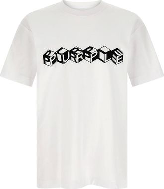 Purple Homme, Tops, Blanc, Taille: XL Cube Textured Cotton Jersey T-Shirt