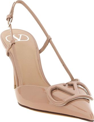 Valentino Garavani Patent Calfskin Slingback Heels - Pink