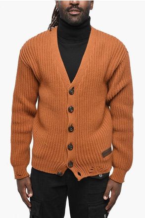 Dsquared2 Cotton Blend V-Neck Cardigan size Xl