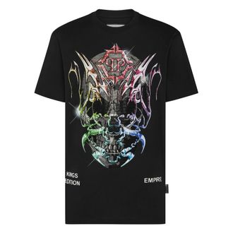 Philipp Plein T-Shirt Rundhals SS Chrome - - Tops - Herren - Schwarzk - 4XL