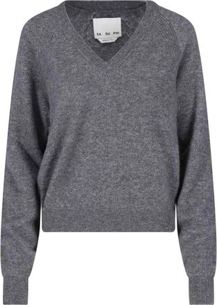 SA SU PHI Pull Col Rond - Gris