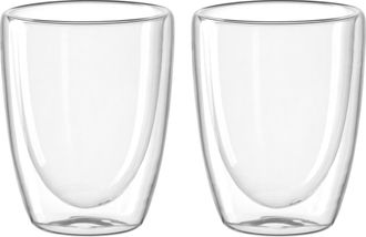 Leonardo Leonardo DUO Doppelwandbecher 2er Set, Glas für Tee und Kaffee, Heissgetränk Tasse, Höhe 11 cm, 300 ml, Glas, 053060
