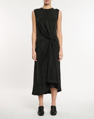STUDIO NICHOLSON Womens Knotted Sleeveless Dress Black