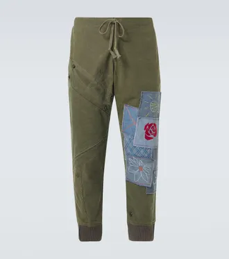 Greg Lauren Pantalon de survêtement en coton