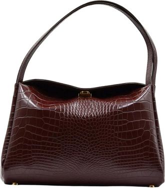 Themoirè Femme, Sacs, Brun, Taille: ONE Size Sac à bandoulière Eudora Croco