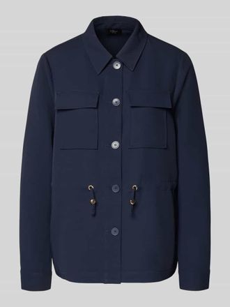 s.Oliver Black Label Regular Fit Longblazer mit Brustpattentaschen