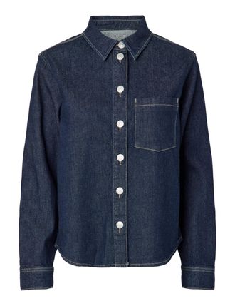 Pieces Pcsilke Ls Denim Shirt Bc