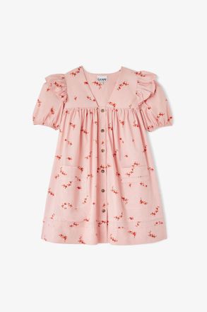 Ganni rosa Minikleid aus Baumwolle Bio-Baumwolle - Gr&ouml;&szlig;e 32