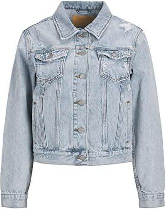Jack & Jones JACK & JONES Jjxx Jxmelina Veste Droite Cr3013 SVG, Bleu Jeans Clair, M Femme