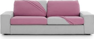 Eysa Bi-elastischer Sofabezug für Sitzfläche und Rückenlehne, Größe XXL, Rosa, Harlem-Design