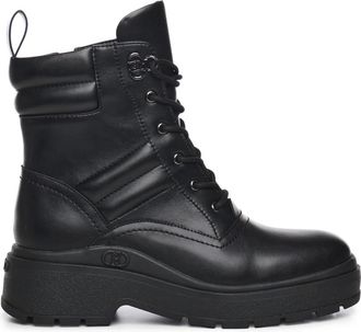 Liu Jo Femme, Chaussures, Noir, Taille: 40 EU Bottines de Combat en Cuir