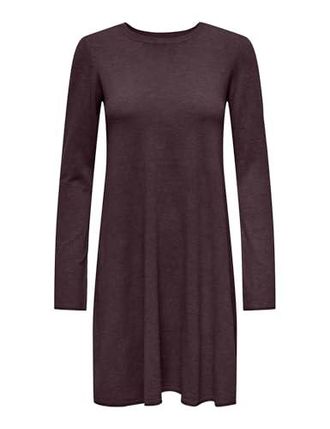 Only Onlamalio Life Ls Oneck Dress CC KNT Robe Monobloc, Vin, S Femmes