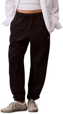 Calvin Klein Damen Jogginghose Monologo French Terry mit Elastikbund, Schwarz (Black), XL