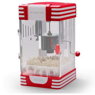 Klarstein Klarstein - Popcornmaschine Klein, Popcornmaschine f&uuml;r S&uuml;&szlig;es & Salziges Popcorn, 300W Popcorn Maker, Retro K&uuml;chenger&auml;te f&uuml;r Popcornmais, Popcorn