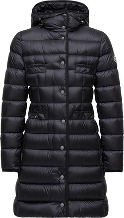 Moncler Moncler Doudoune Longue &Agrave; Capuche Hirma, Femme, Noir, Taille: 00