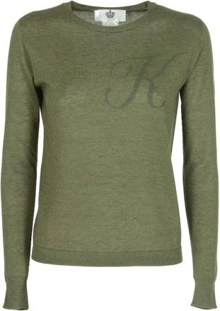 Dee Ocleppo Femme, Pulls, Vert, Taille: 44 FR ART 004 Pull &agrave; Manches Longues en Cachemire