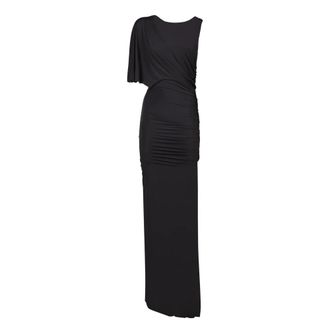 Roberto Cavalli Asymmetrisches- drapiertes Maxikleid - - Dresses - Damen - Schwarzk - M