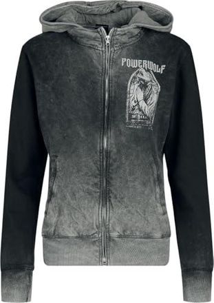 Powerwolf Lupus dei Femme Sweat-shirt zipp&eacute; &agrave; capuche gris S 100% Coton Regular/Coupe standard