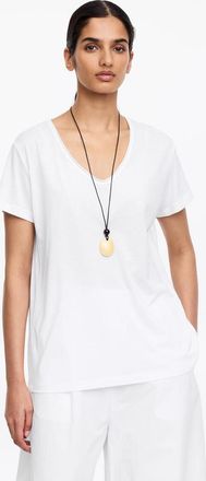 Arket T-Shirt Mit U-Ausschnitt -Wei&szlig;