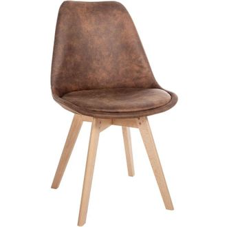 Clp Chaise de lunch Brown Liares, faux cuir