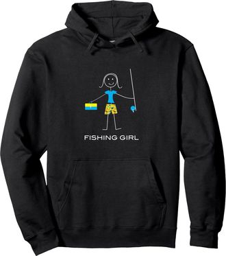 Whyitsme Design Lustiges Fischerm&auml;dchen f&uuml;r Damen Pullover Hoodie