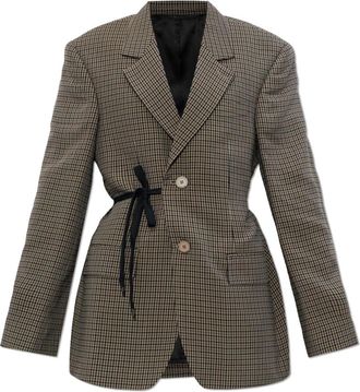 Balenciaga Bestickter Lyocell-Blazer - - Jackets - Damen - Braun - XS