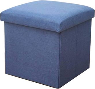 Candora Aufbewahrung Fu&szlig;hocker Faltbarer Fu&szlig;hocker, Faltbarer Ottoman Aufbewahrungssitz, Fu&szlig;st&uuml;tze Hocker, Tragbare Spielzeug Aufbewahrungsbox mit Dickem Schw