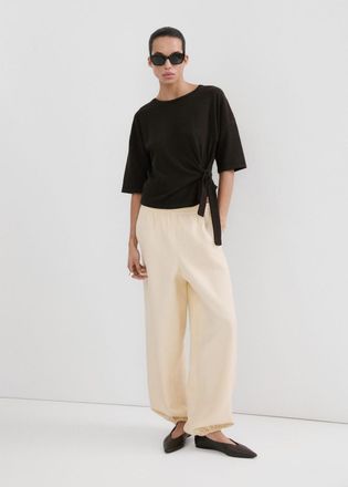 Mango Pull-over maille &agrave; naud chocolat - Femme - XS - MANGO