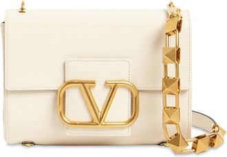 Valentino Garavani Femme, Sacs, Beige, Taille: ONE Size Sac bandouli&egrave;re avec d&eacute;tails dor&eacute;s