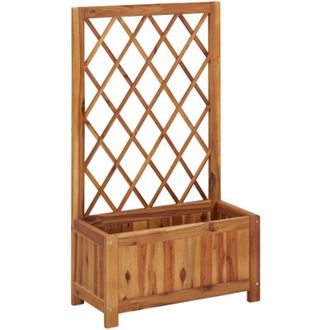 vidaXL Vidaxl - Lit sur&eacute;lev&eacute; de jardin avec treillis Bois massif dacacia