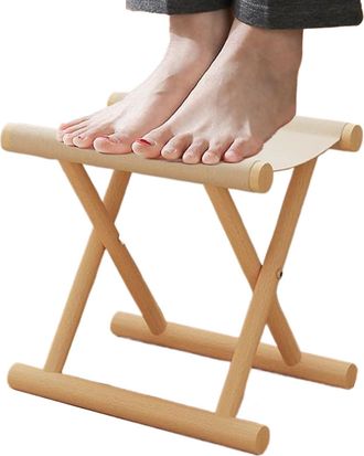 Generico Klapphocker - Klapphocker aus Massivholz, kompakter, leichter Sitz f&uuml;r den Au&szlig;enbereich, Haus, Garten, Schlafzimmer, Esszimmer, Badezimmer, Ankleidezi
