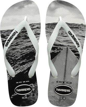 Havaianas Hype, Flip Flop Men, White White Black Grey, 35/36 EU