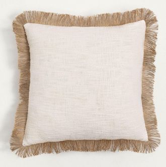 Sklum Quadratisches Baumwollkissen (45 x 45 cm) Paraiba Gardenia Wei&szlig;