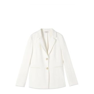 Oltre Femme, Vestes, Blanc, Taille: 38 FR Blazer en jersey soft touch