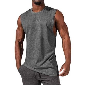 Generic Haut de sport uni sans manches pour homme - Classique - L&eacute;ger - Polyvalent, intelligent, confortable, respirant - Pour entra&icirc;nement musculaire - Pour 