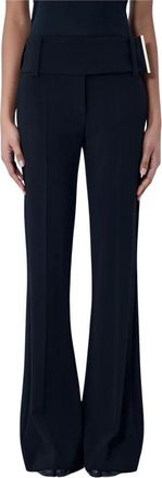 Sportmax Femme, Pantalons, Noir, Taille: 36 FR Pantalon &Eacute;vas&eacute; Taille Haute