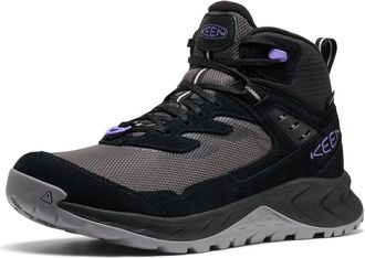 Keen Hightrail Damenschuhe, mittelhoch, langlebig, isoliert, Leder, wasserdicht, Schnee, Schwarz/Asterviolett, 39 EU