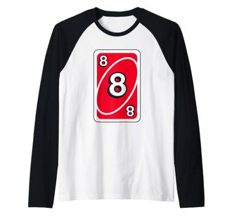 Uno Halloween Red 8 Karte Raglan