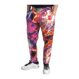 Dolce & Gabbana Bunte Leinenhose - - Trousers - Herren - Mehrfarbig - 3XL