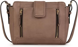 Kate Lee Damen Sac en Cuir Porté Bandoulière Anita Sable Ledertasche, beige