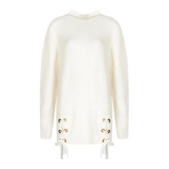 Trussardi Pull en maille &agrave; col montant - Femme - Pulls - Beige - Taille: 36 FR