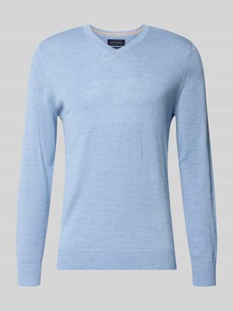 Christian Berg Strickpullover aus Woll-Mix mit V-Ausschnitt