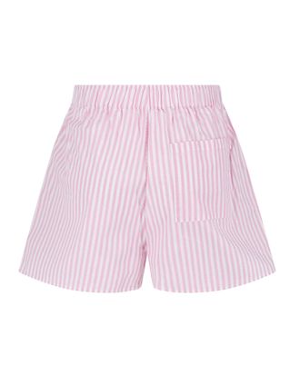 MC2 Saint Barth Womens Shorts Boxy Pink Striped Cotton