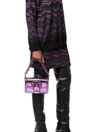 Versace Jeans Couture Womens Crossbody Bag Purple Polyamide Crossbody-bags