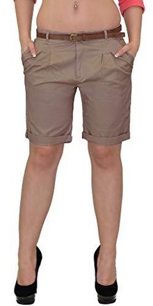 ESRA Chino Shorts Femme Bermudas Court Chino Pantalon Grandes Tailles H31