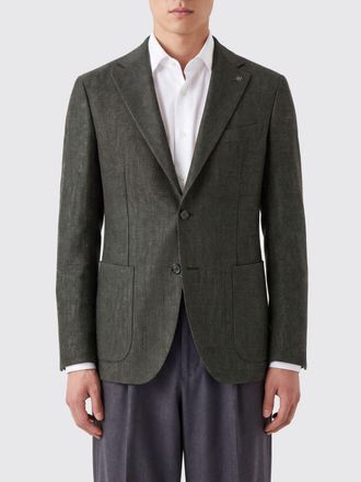 Tagliatore Einreihiger Blazer von aus reiner Schurwolle mit steigendem Revers