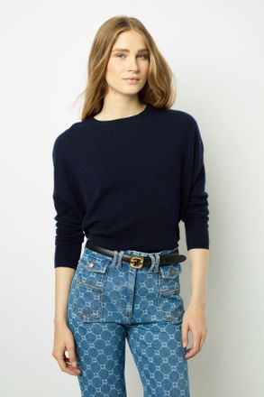 Gerard Darel Pull loose &agrave; col rond en cachemire - JAZMINE - Marine